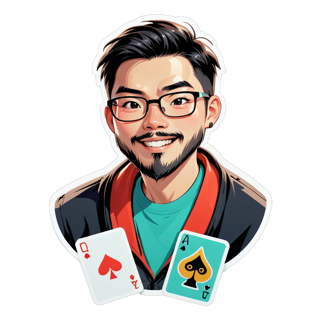 I made an AI sticker of Chinese young guy with a square-shaped face ...