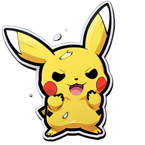 I made an AI sticker of crying pikachu