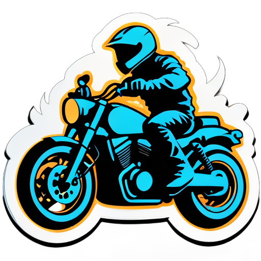 I made an AI sticker of Motor rider