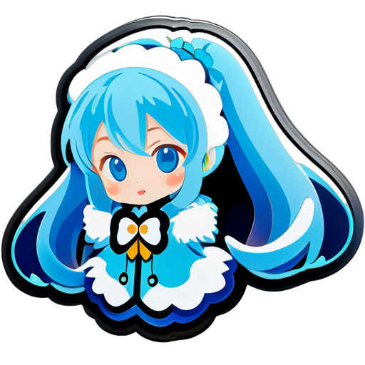 I made an AI sticker of Snow Miku
