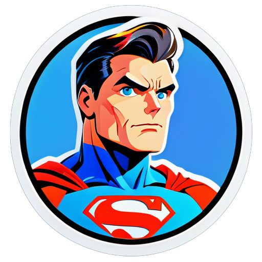 I made an AI sticker of super man