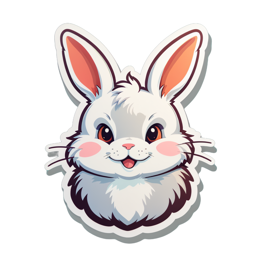 I made an AI sticker of a rabbit