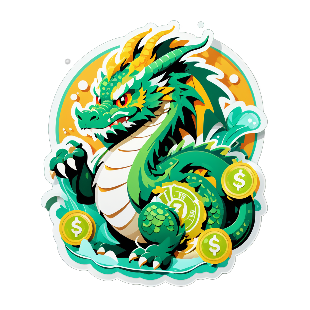 I made an AI sticker of dragon with money