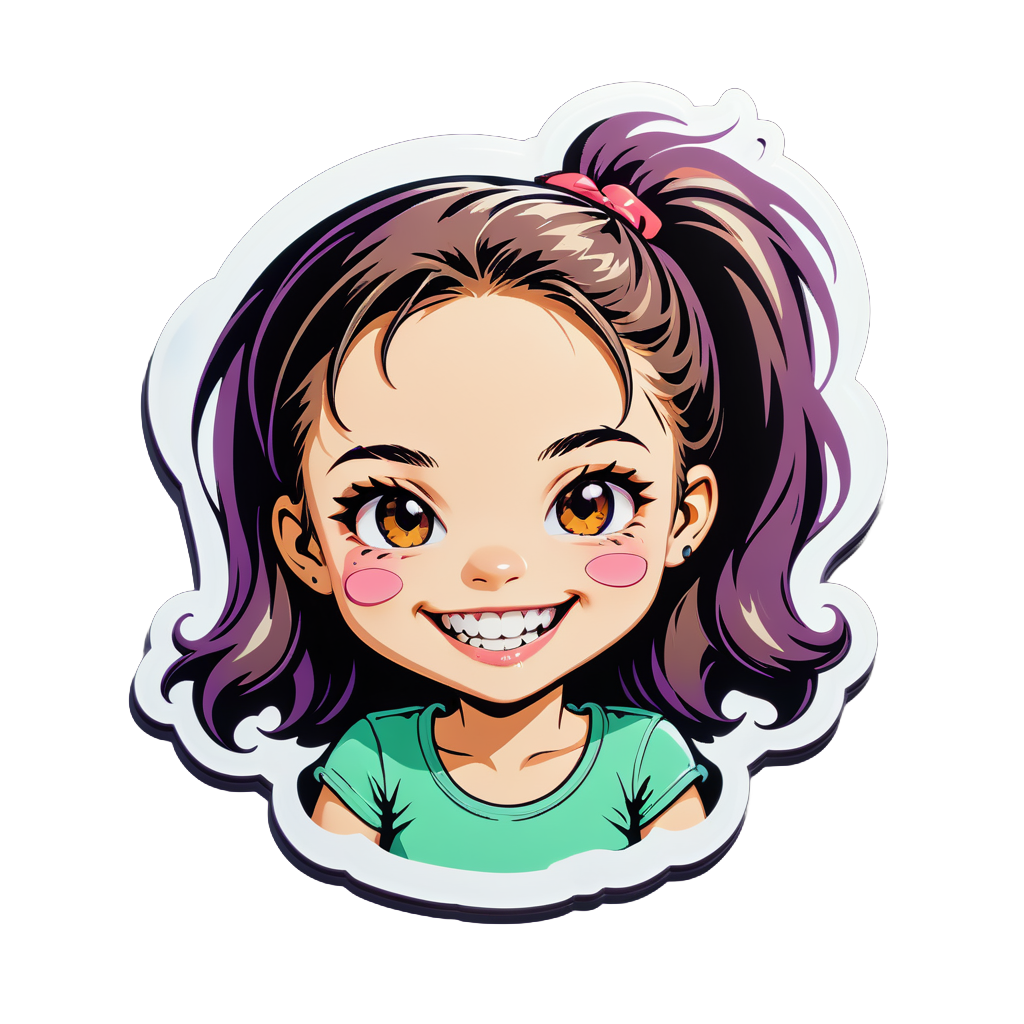I made an AI sticker of dirty smile girl