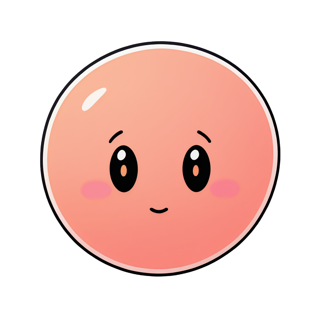I made an AI sticker of peach fuzz,bgcolor peach