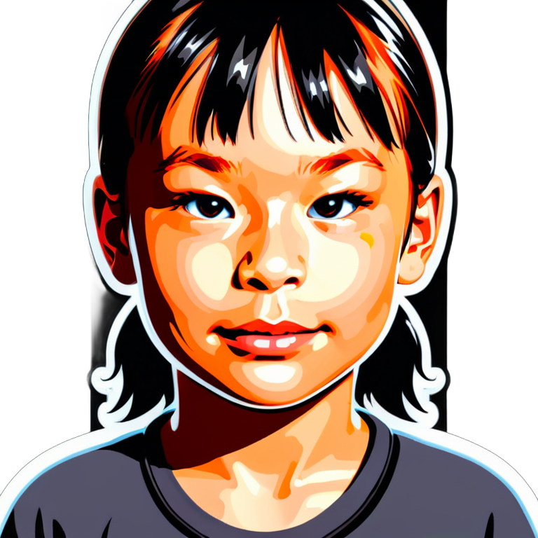 I made an AI sticker of girl