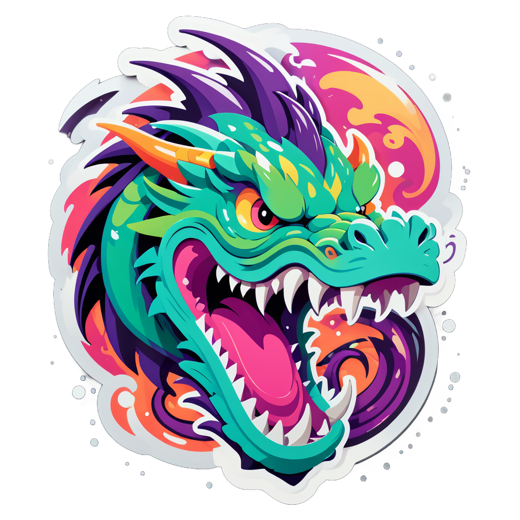 I made an AI sticker of crazy dragon