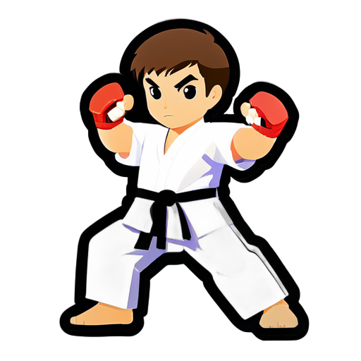 I made an AI sticker of karate punch