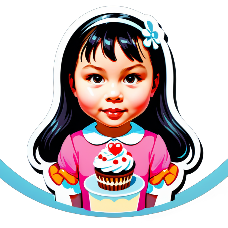 I made an AI sticker of sweet girl