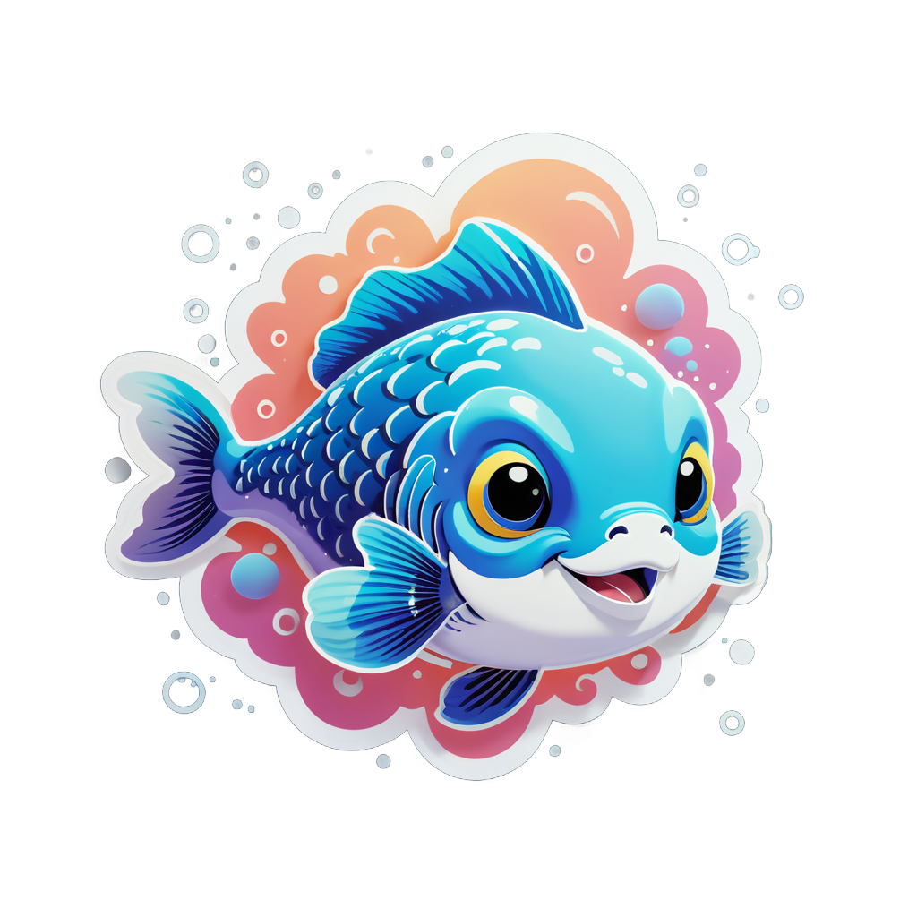 I made an AI sticker of a cloud fish