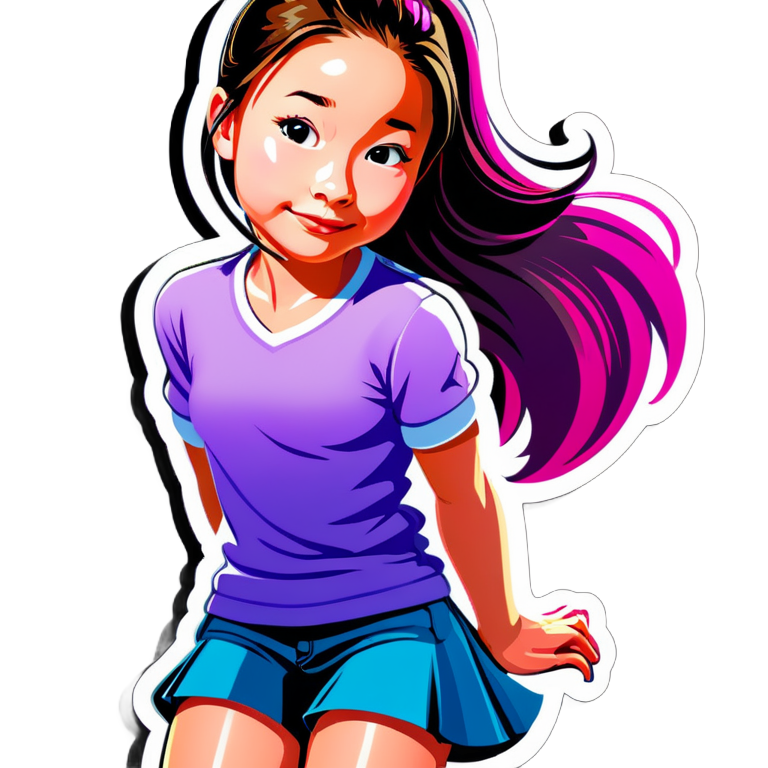 I made an AI sticker of pretty girl