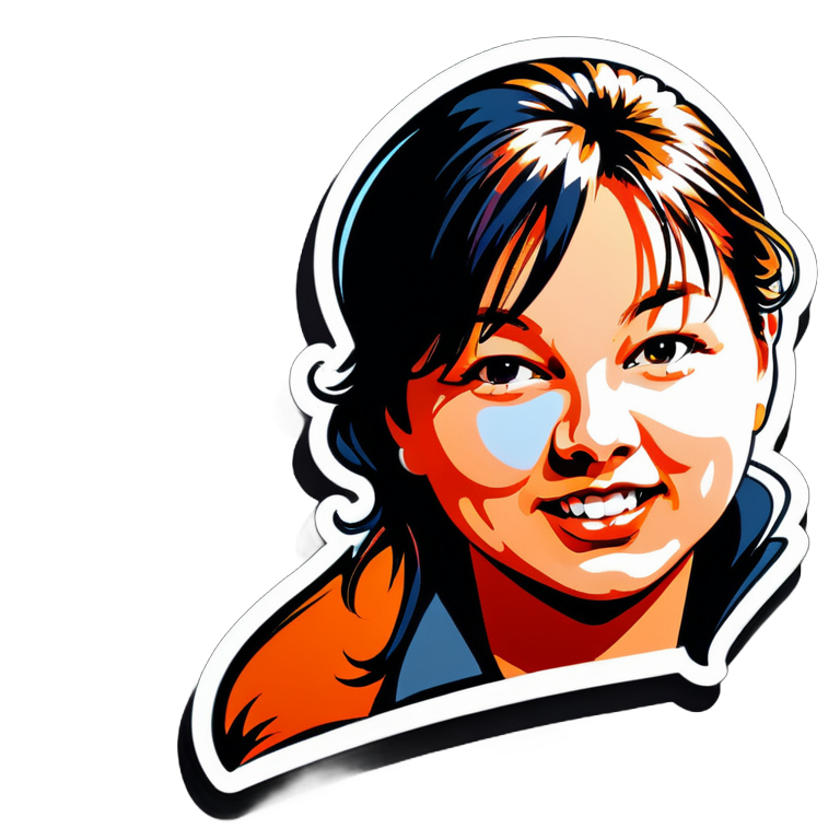 I made an AI sticker of pretty girl