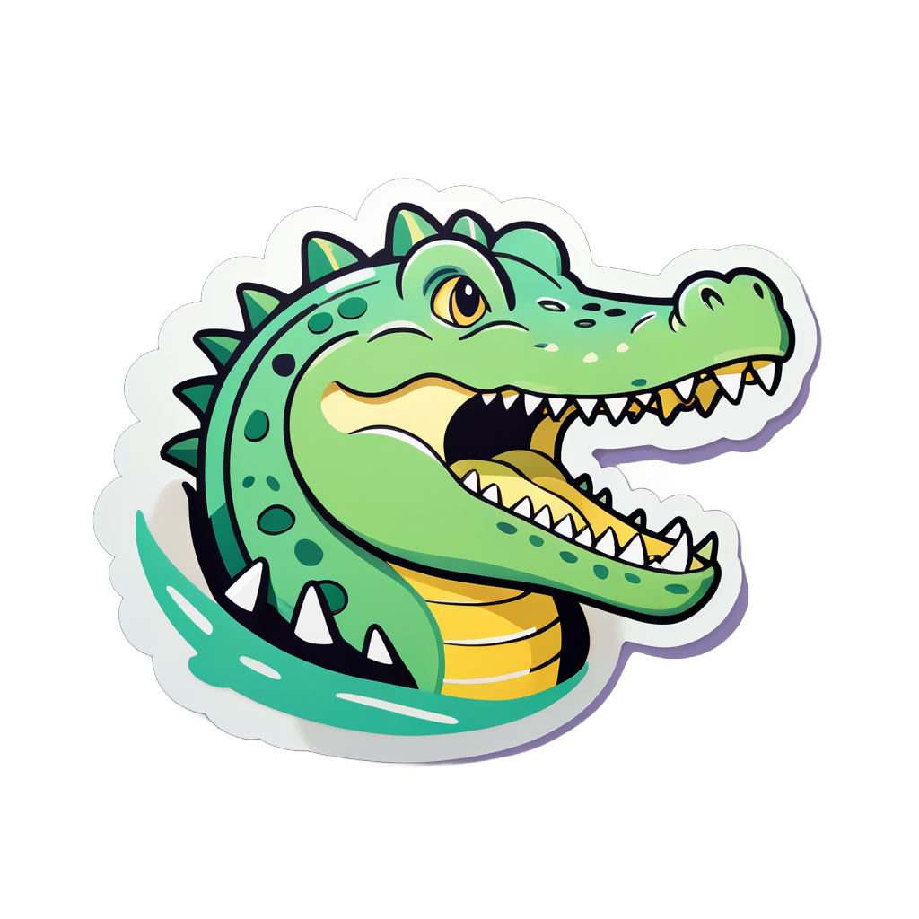 I made an AI sticker of crocodile