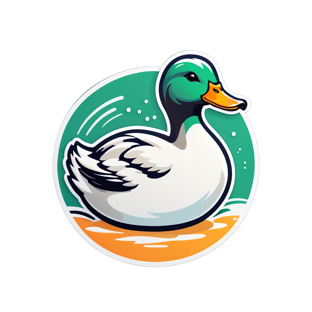 I made an AI sticker of duck logo