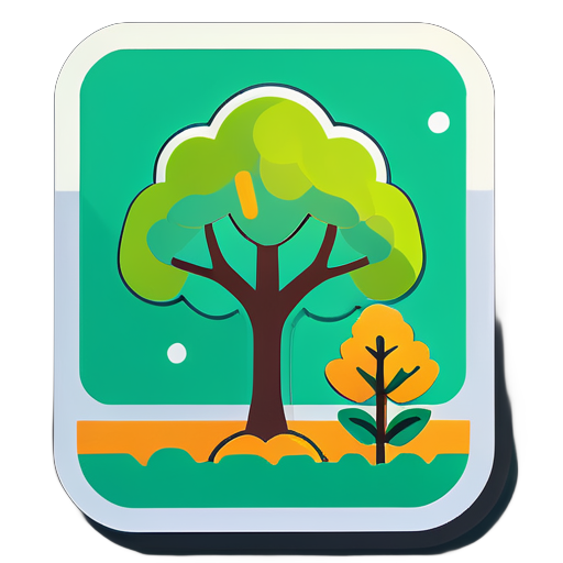 I made an AI sticker of Tree planting