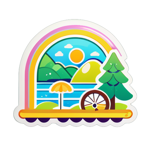 I made an AI sticker of Spring outing and spring outing