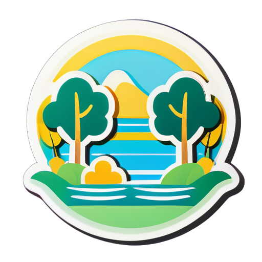 I made an AI sticker of Spring outing and spring outing