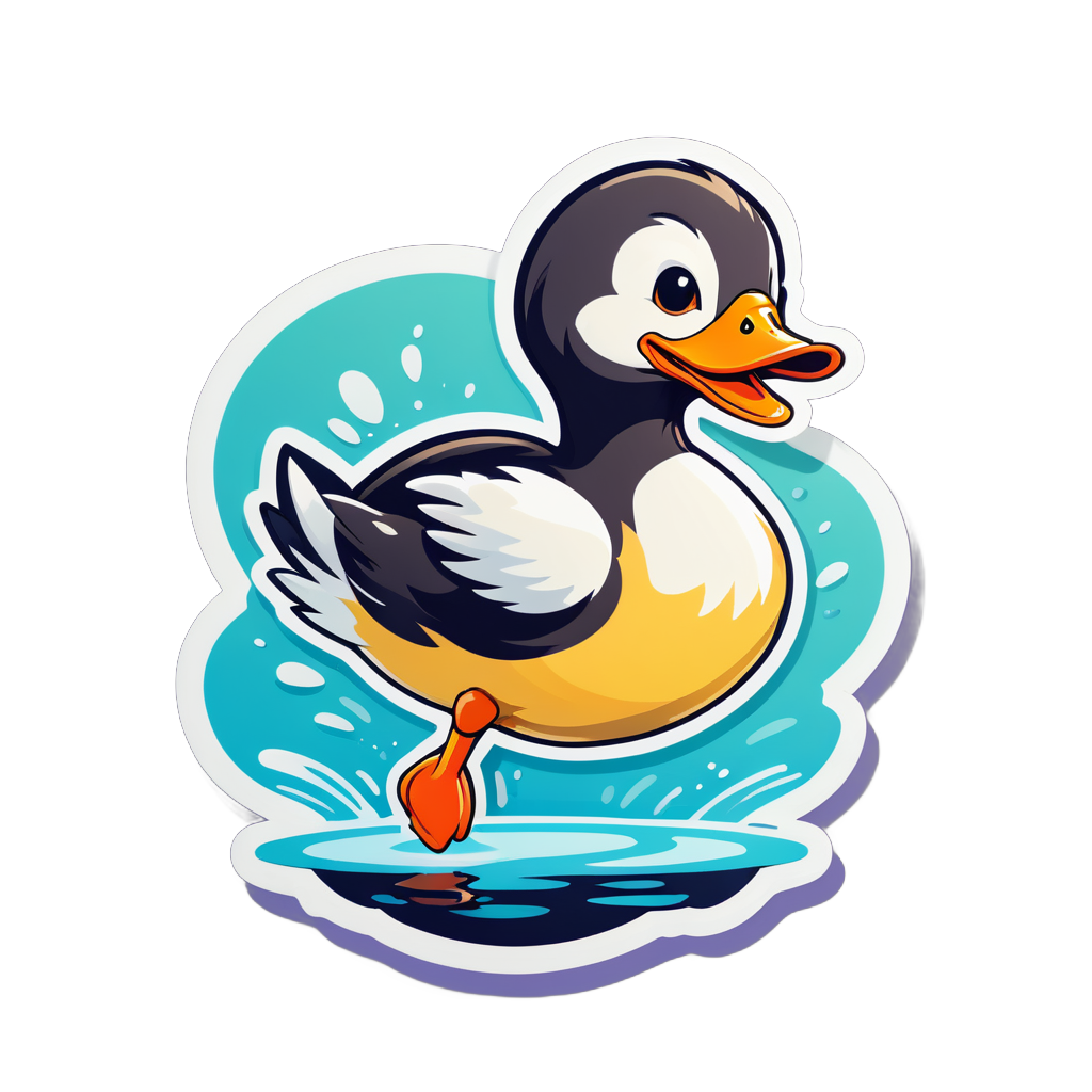 I made an AI sticker of duck jump