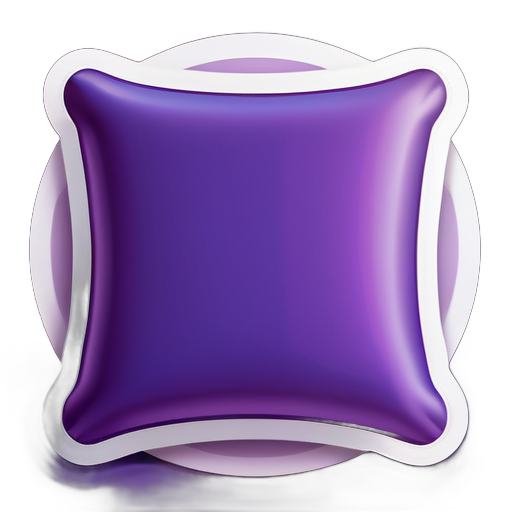 I made an AI sticker of purple pillow with X