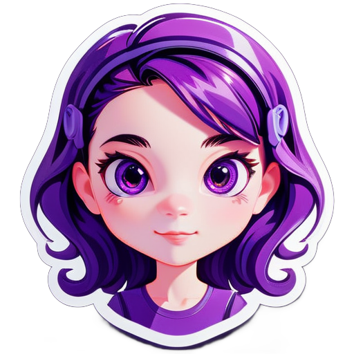 I made an AI sticker of purple girl and X