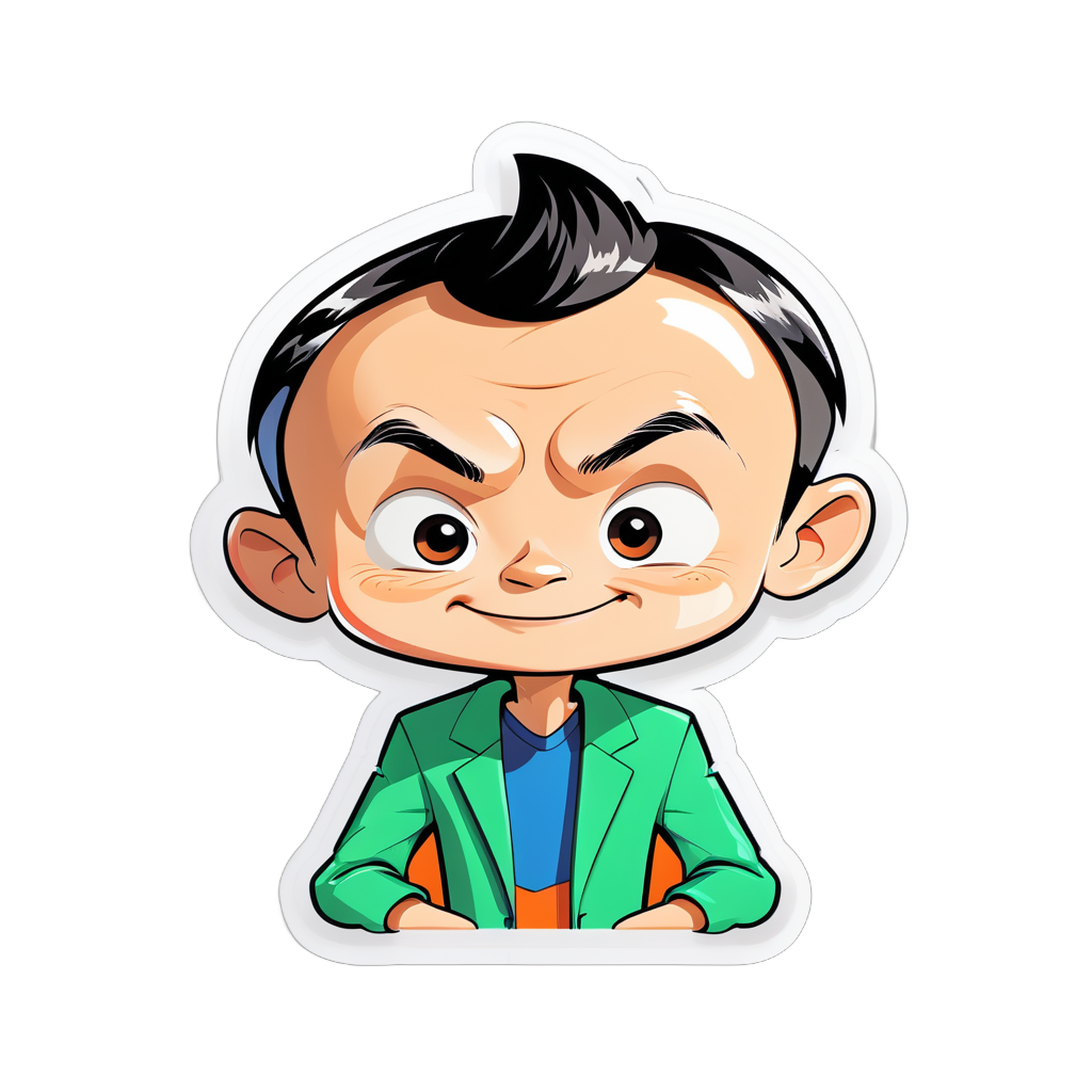 I made an AI sticker of Cartoon Jack Ma