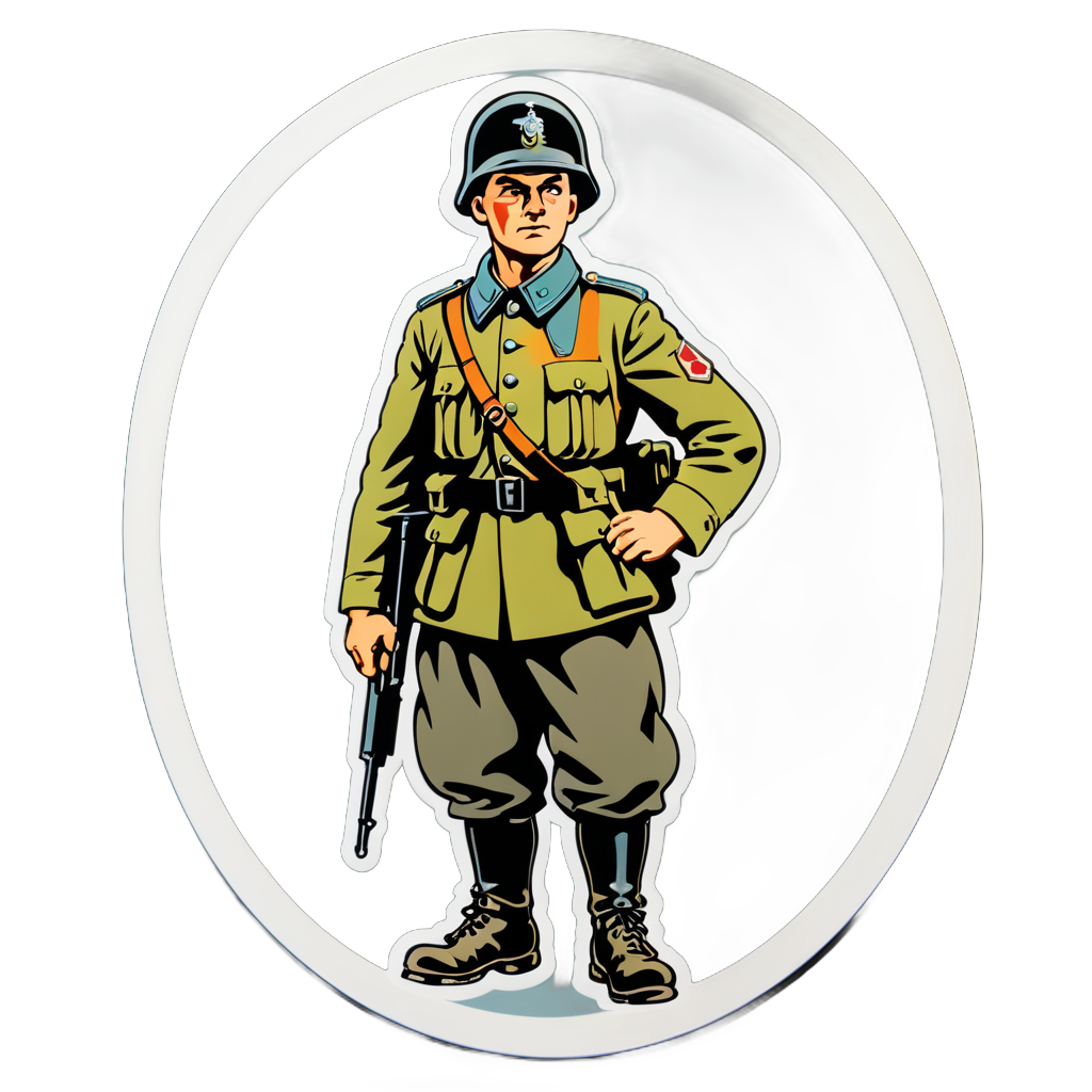 I made an AI sticker of a 1943 German soldier