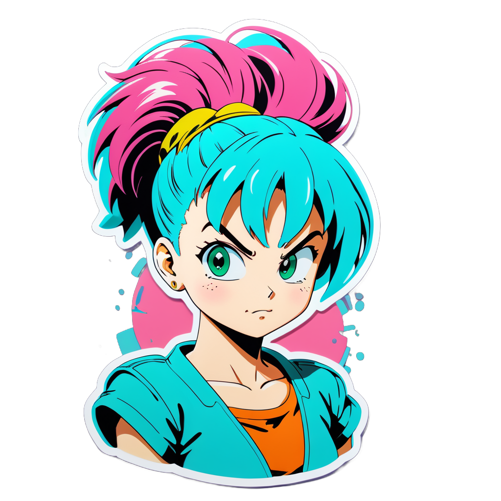 I made an AI sticker of Bulma from Dragon Ball