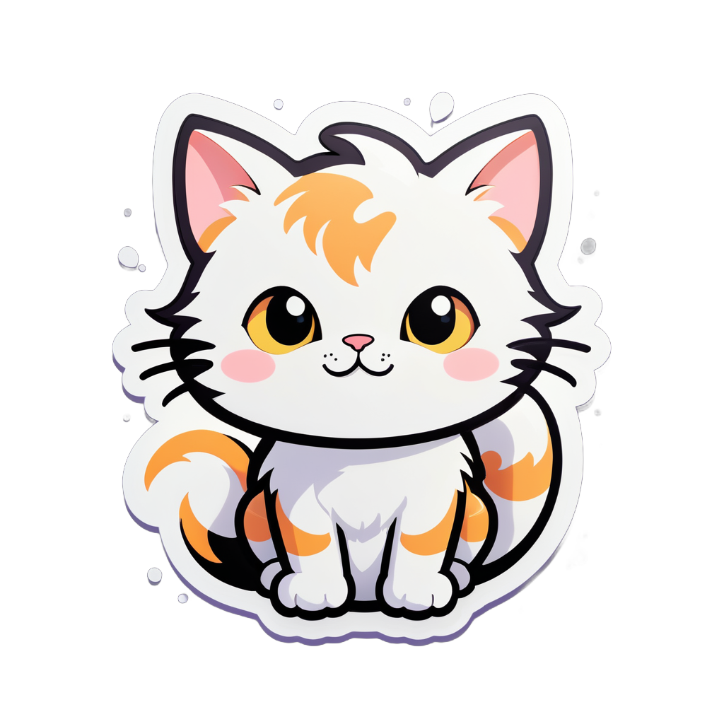 I made an AI sticker of a cute cat pro
