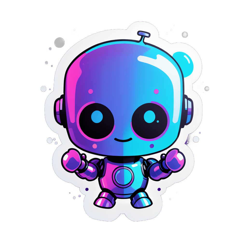 I made an AI sticker of friendly bot