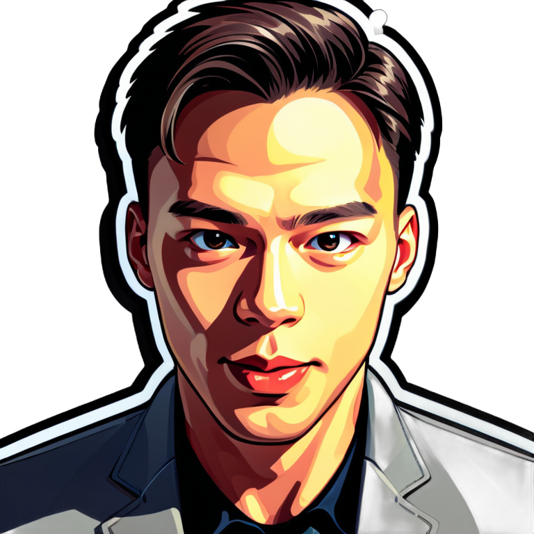I made an AI sticker of handsome man