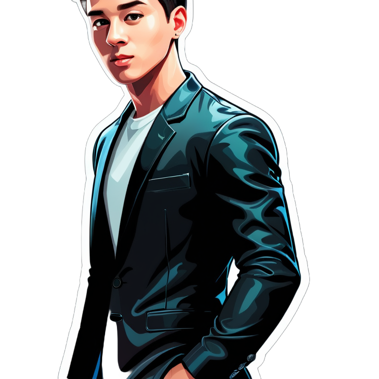 I made an AI sticker of Handsome boy