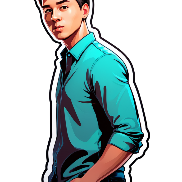 I made an AI sticker of Handsome guy