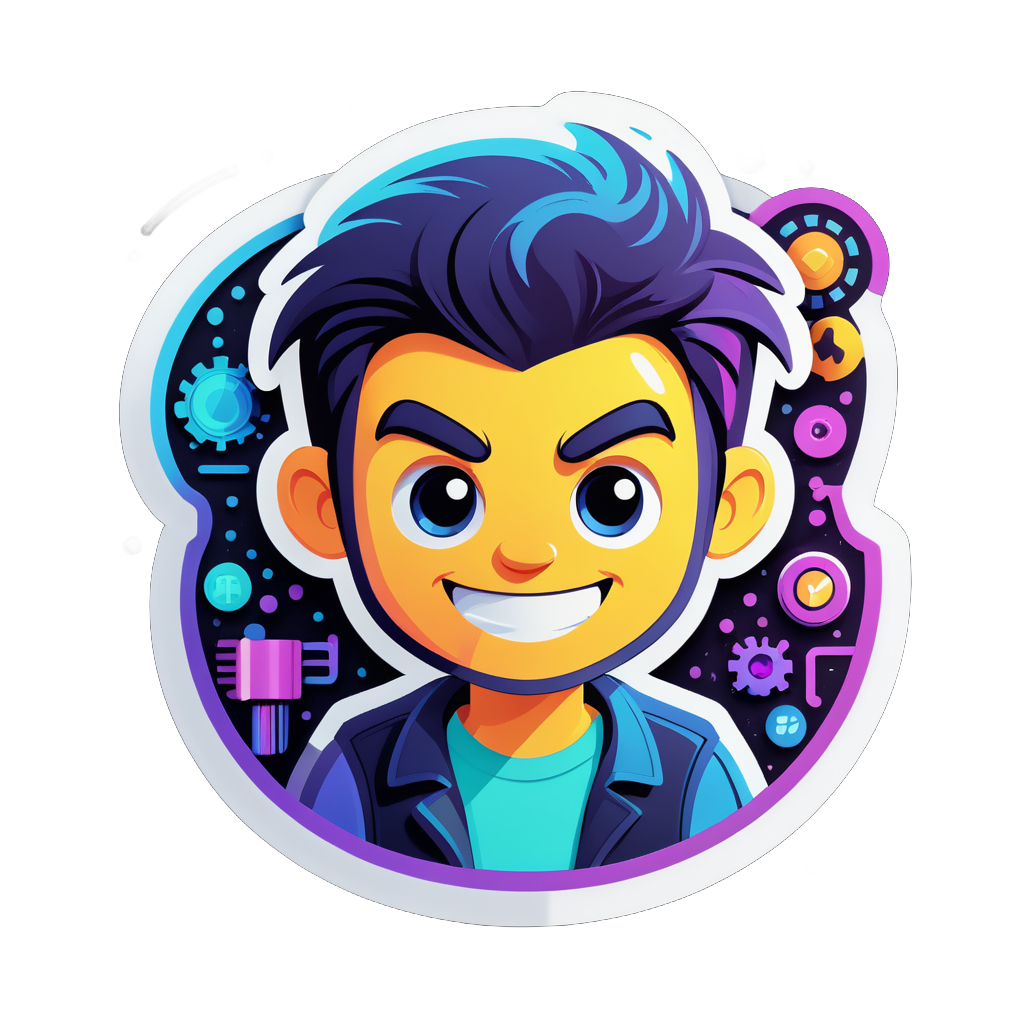 I made an AI sticker of software engineer