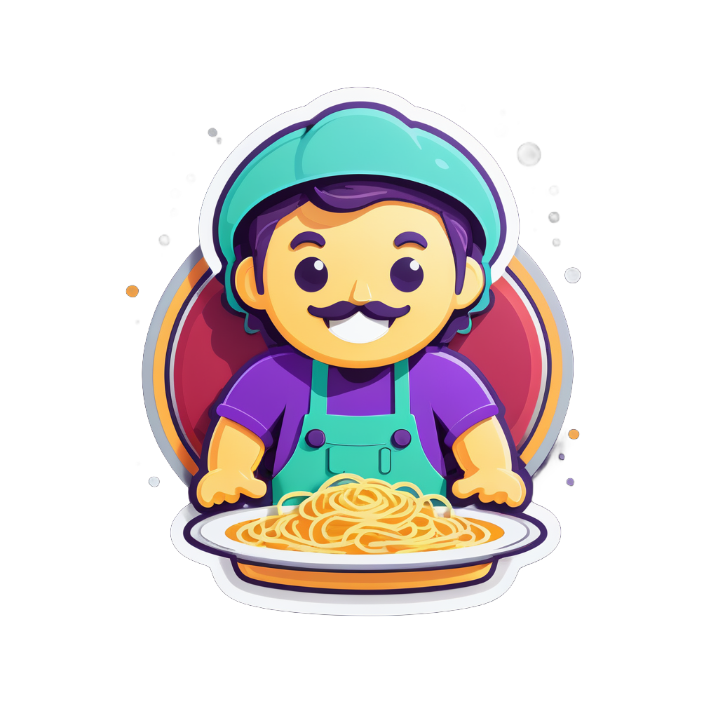 I made an AI sticker of Spaghetti software engineer