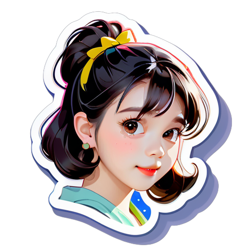 I made an AI sticker of Beautiful and beautiful IU