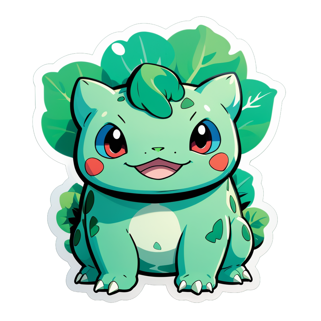 I made an AI sticker of Bulbasaur