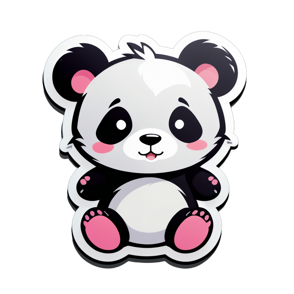 I made an AI sticker of cute panda