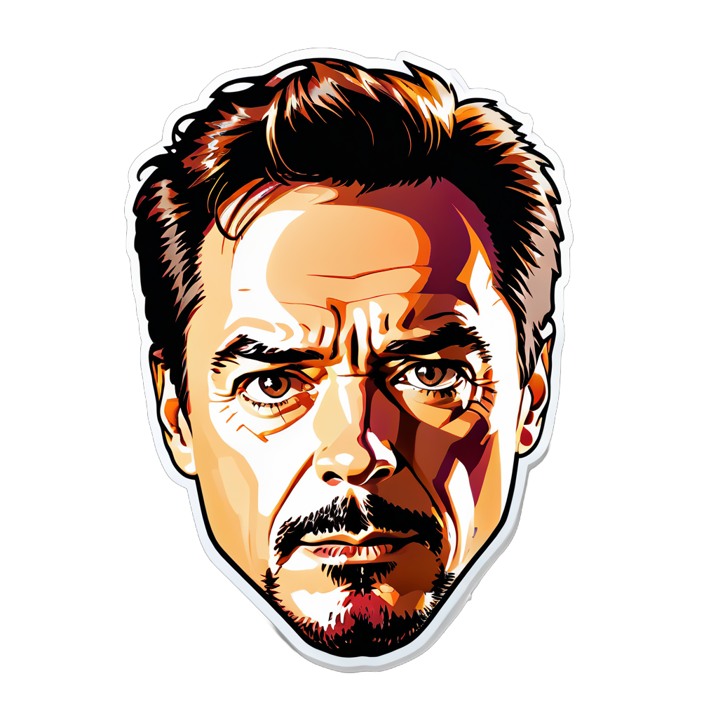 I made an AI sticker of Tony Stark is watching you