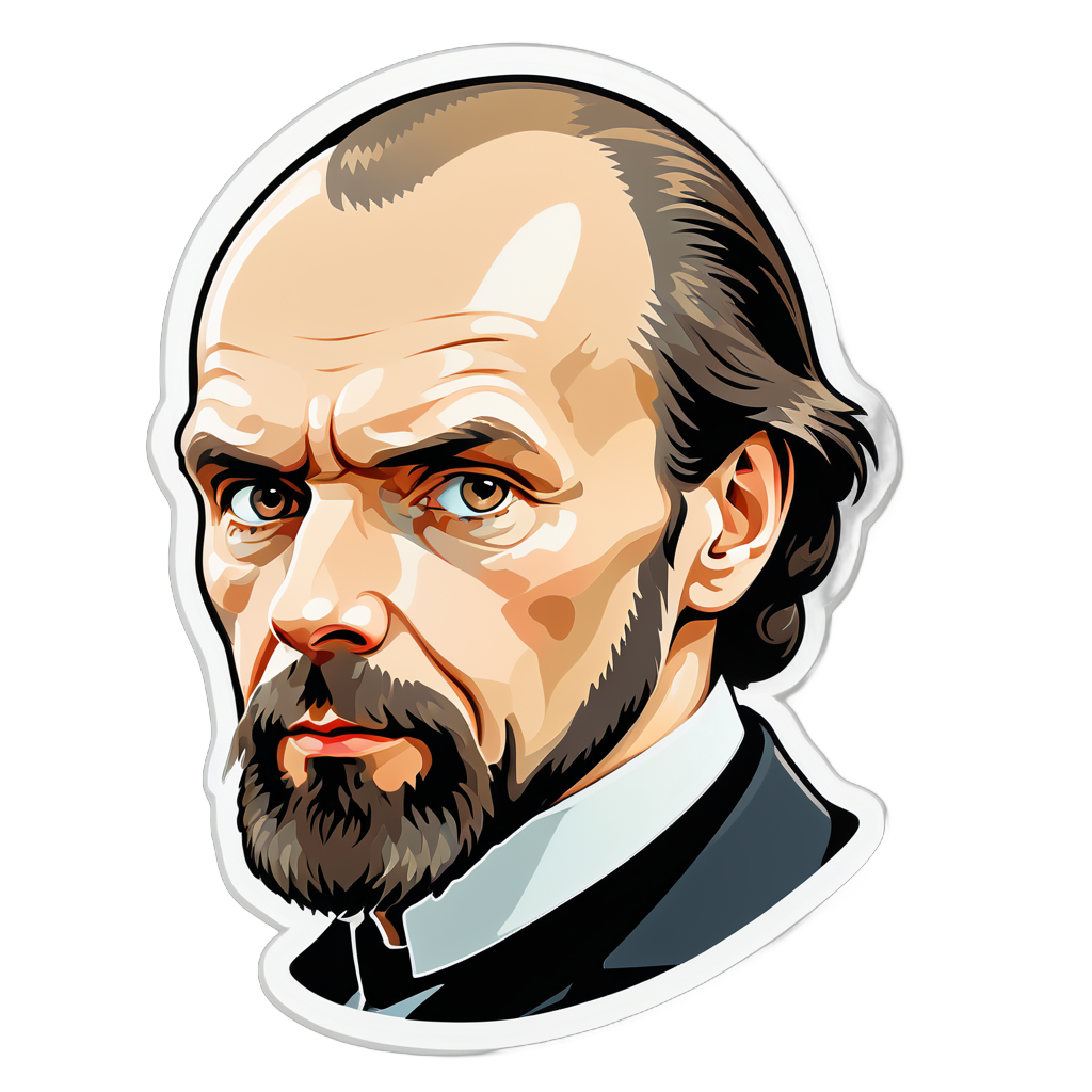 I made an AI sticker of Fyodor Mikhaylovich Dostoyevskiy