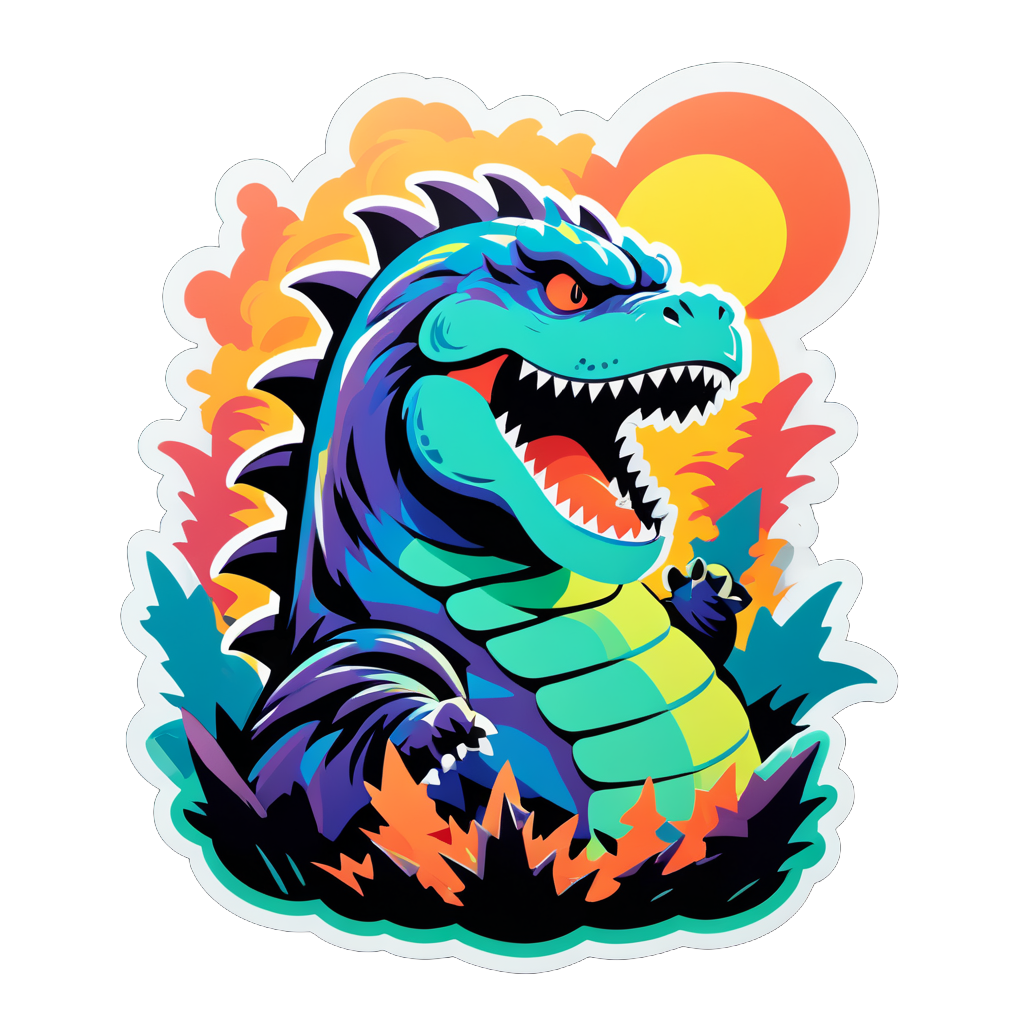 I made an AI sticker of Godzilla