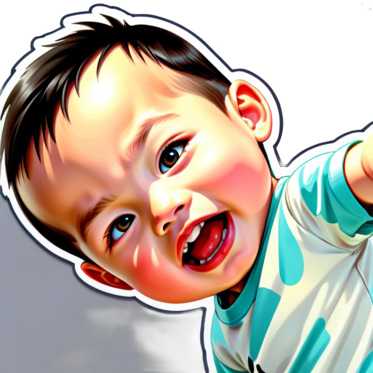 I made an AI sticker of a cute boy