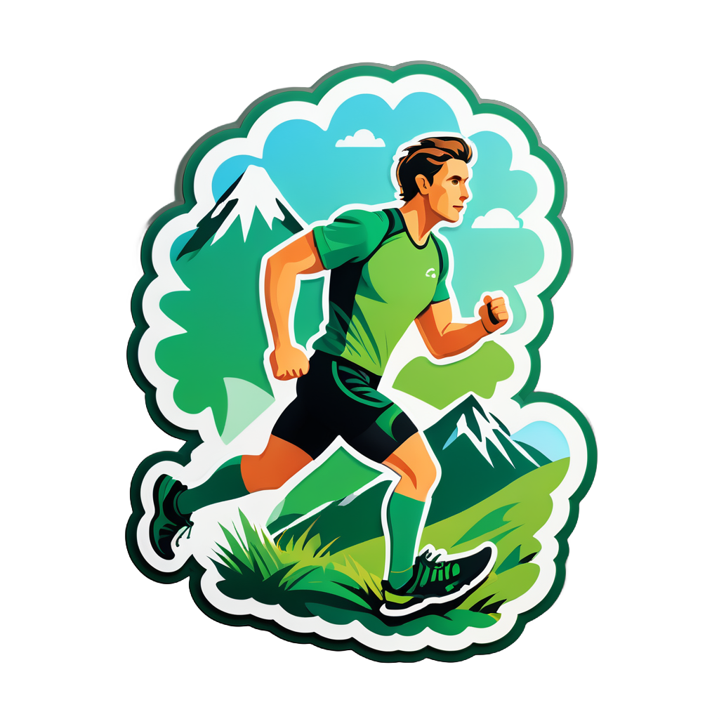 I made an AI sticker of irish mountain runner