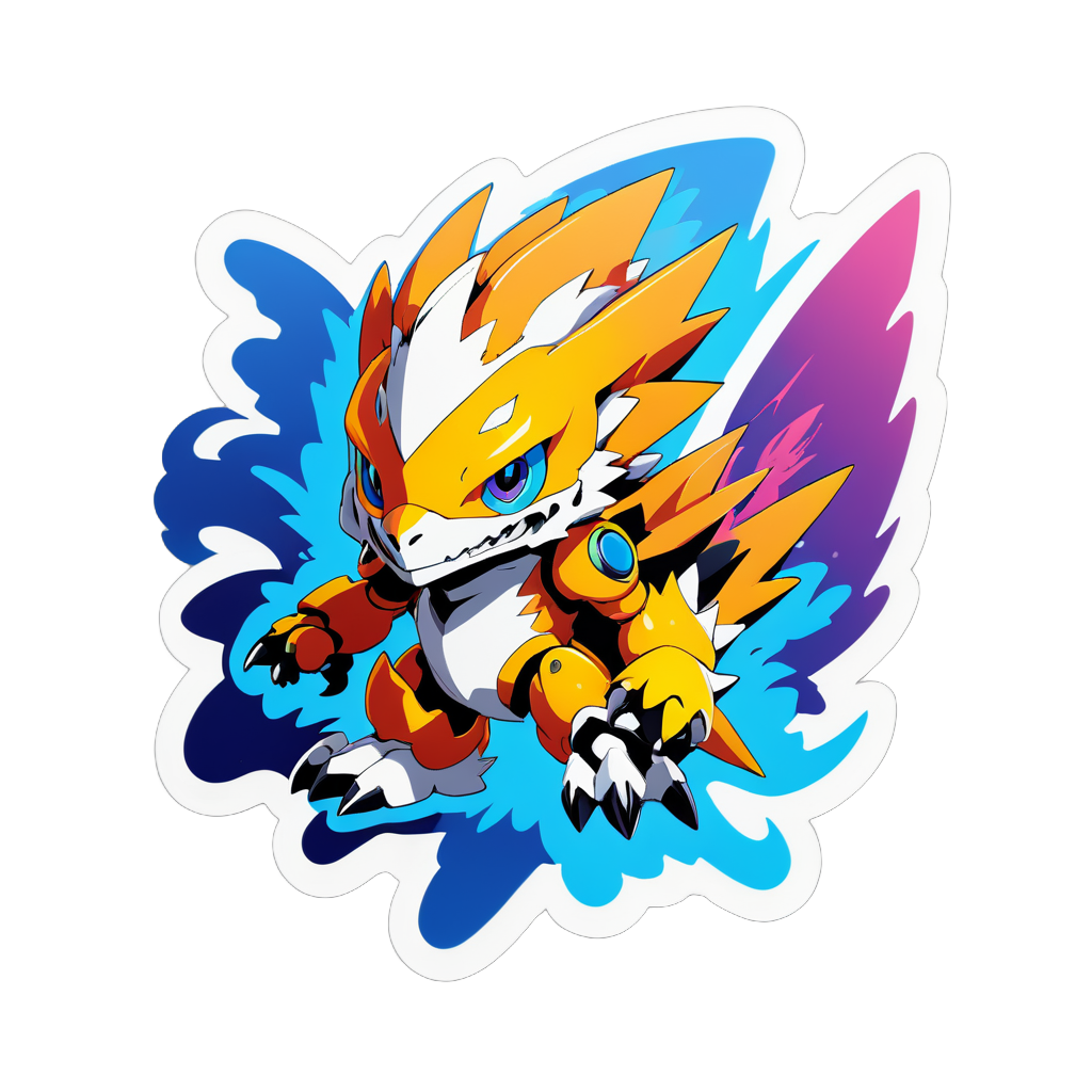 I made an AI sticker of digimon
