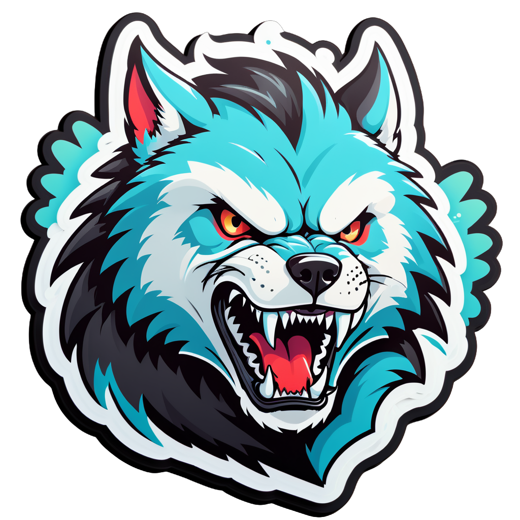 I made an AI sticker of Muscle wolf