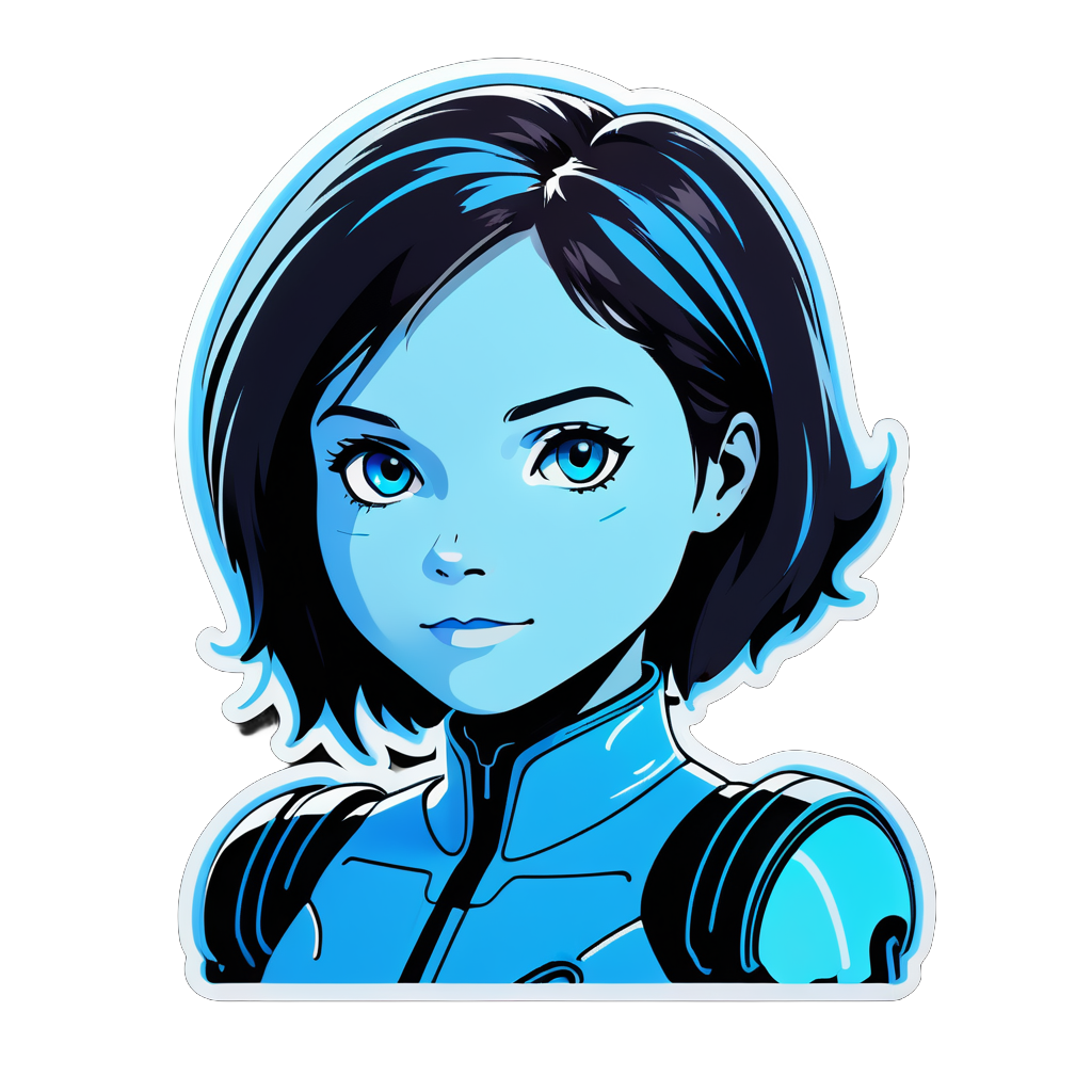 I made an AI sticker of cortana as a dude