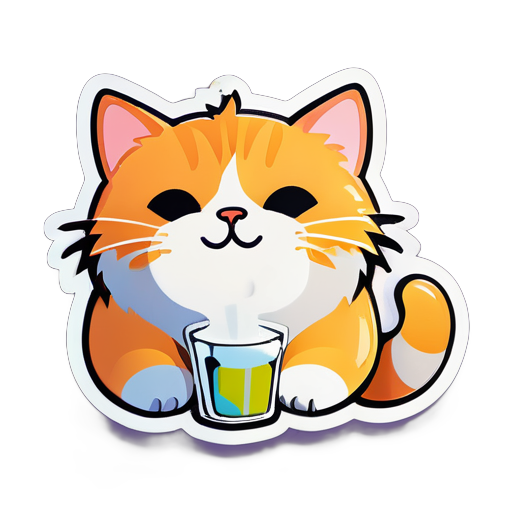 I made an AI sticker of chill cat