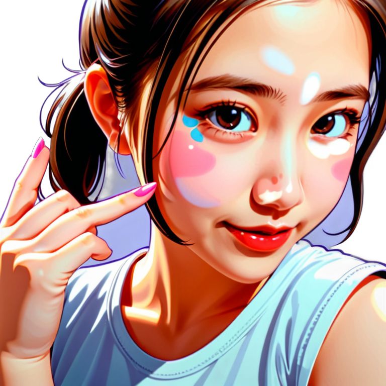 I made an AI sticker of sweet girl