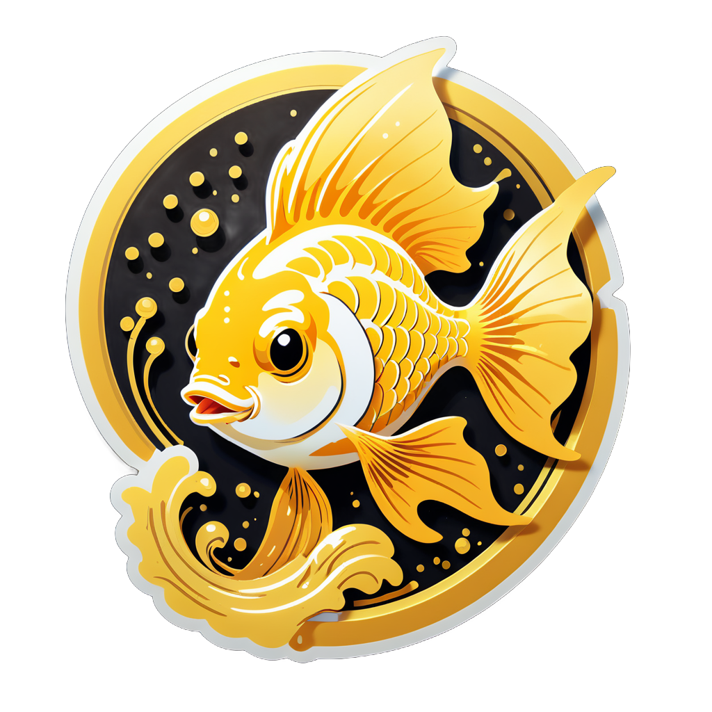I made an AI sticker of golden fish