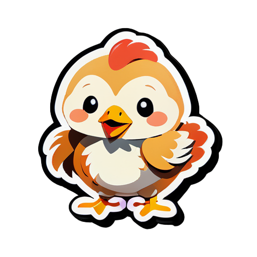 I made an AI sticker of cute chicken