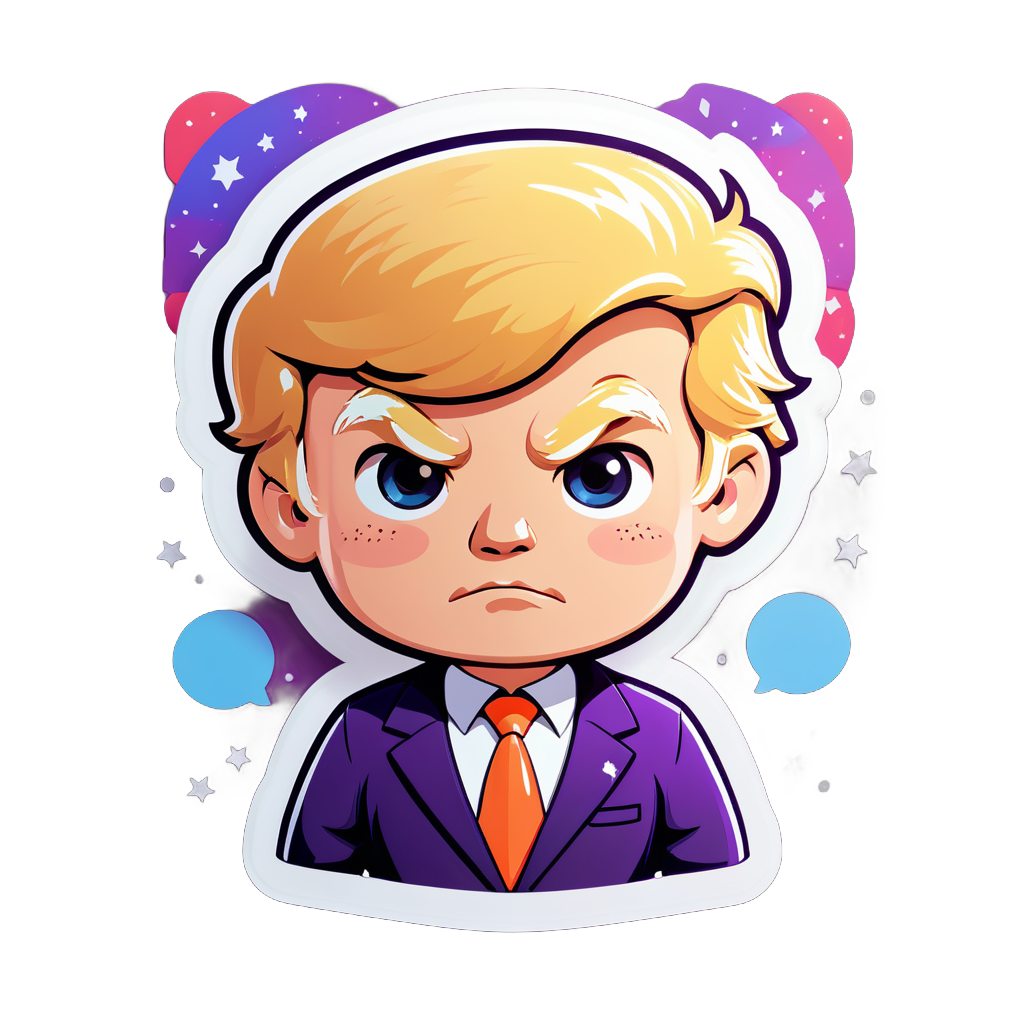 I made an AI sticker of cute trump
